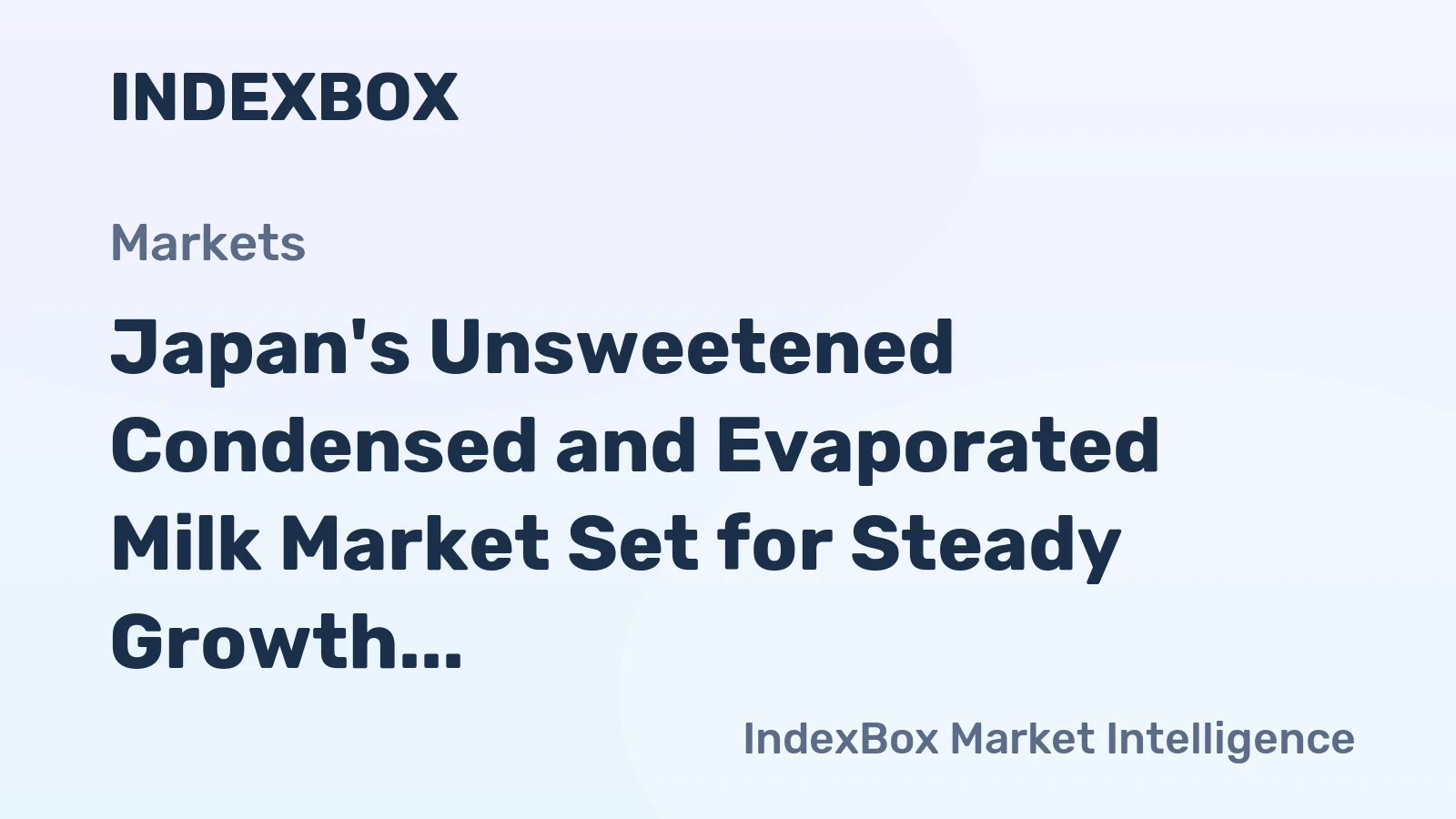 Japan's Unsweetened Condensed and Evaporated Milk Market Set for Steady Growth With 1.6% CAGR Through 2035