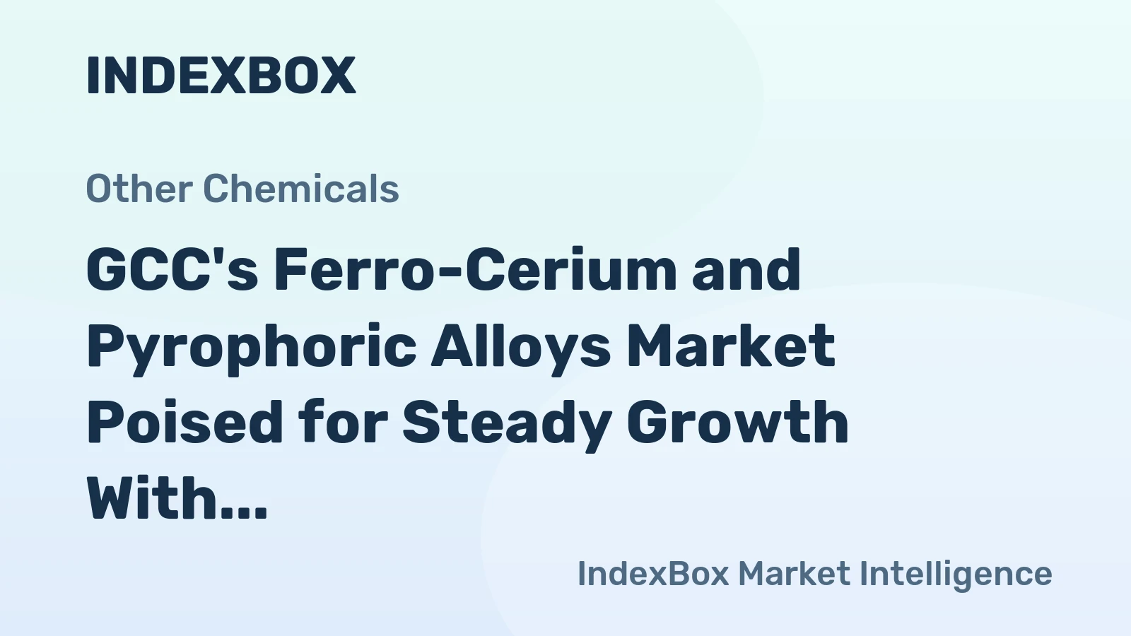 GCC's Ferro-Cerium and Pyrophoric Alloys Market Poised for Steady Growth With 2% Volume CAGR Through 2035
