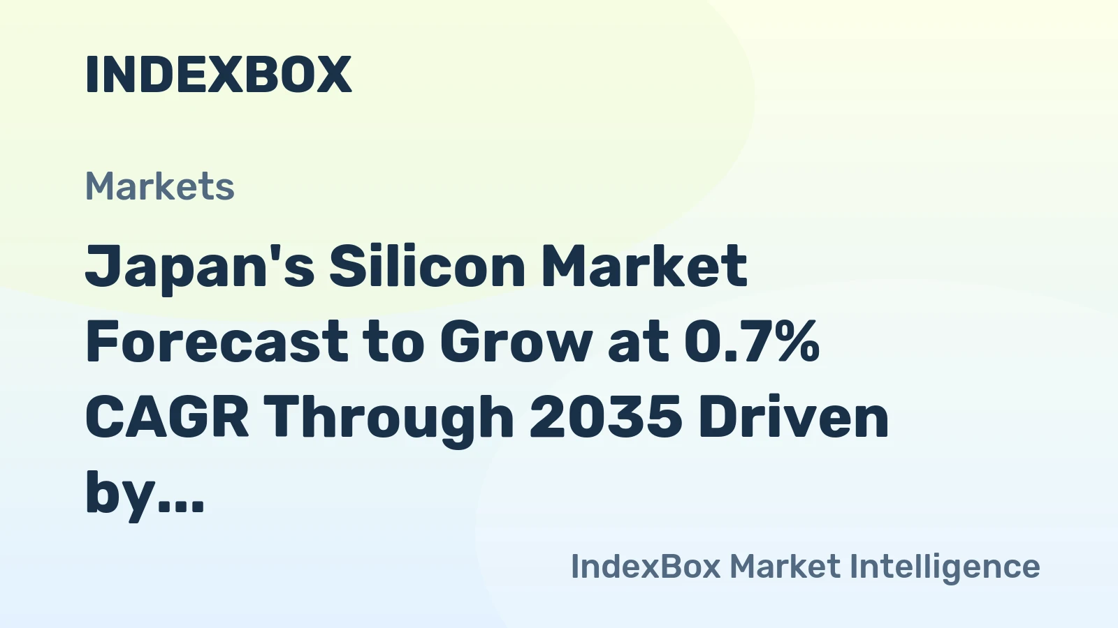 Japan's Silicon Market Forecast to Grow at 0.7% CAGR Through 2035 Driven by Rising Demand