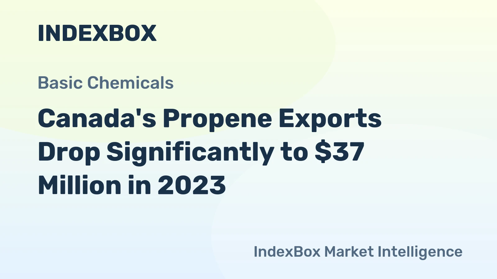 Canada's Propene Exports Drop Significantly to $37 Million in 2023