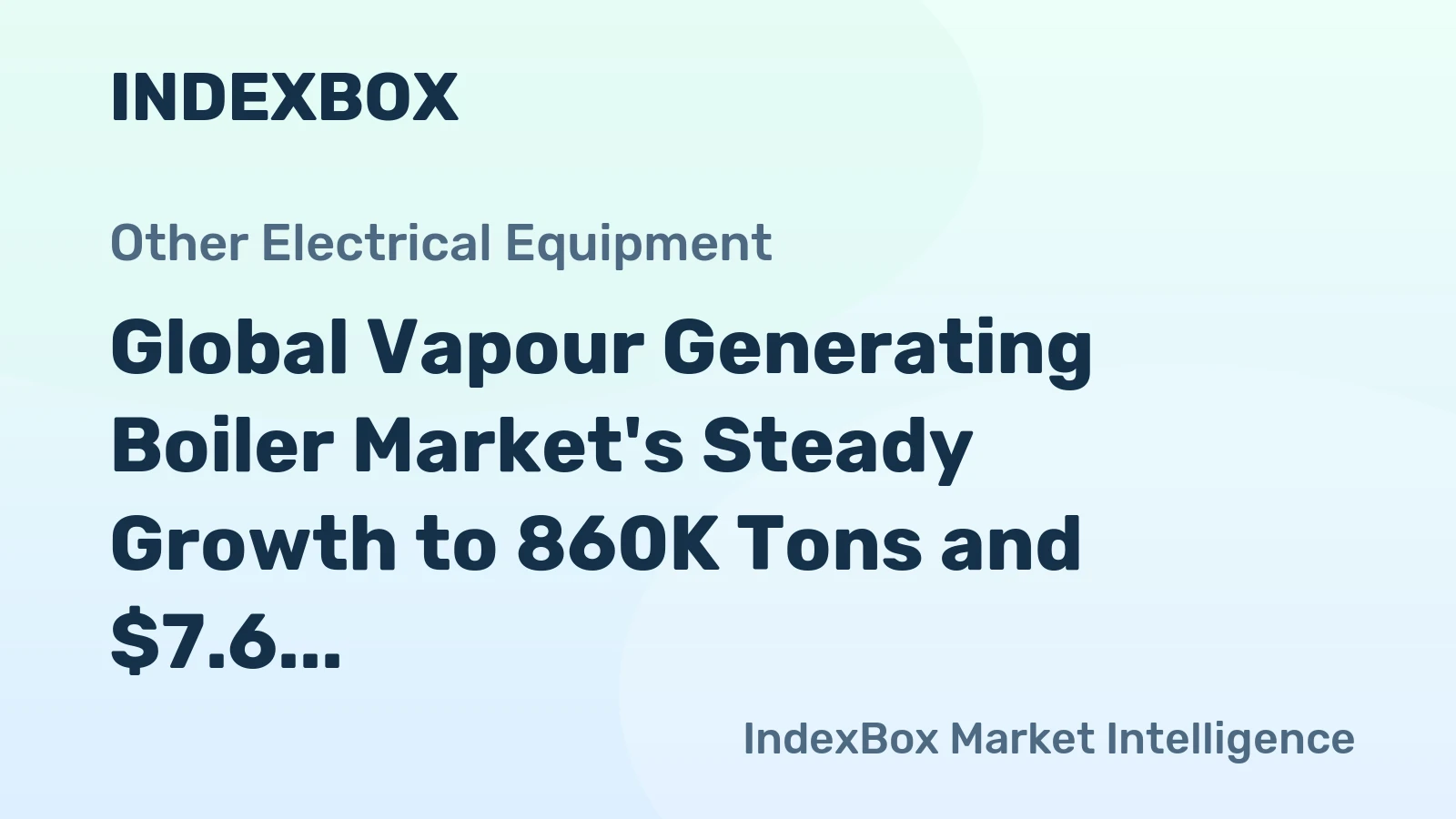 Global Vapour Generating Boiler Market's Steady Growth to 860K Tons and $7.6 Billion