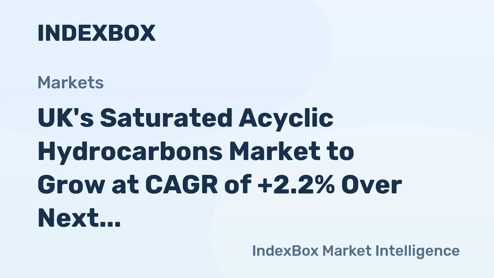 UK's Saturated Acyclic Hydrocarbons Market to Grow at CAGR of +2.2% Over Next Decade