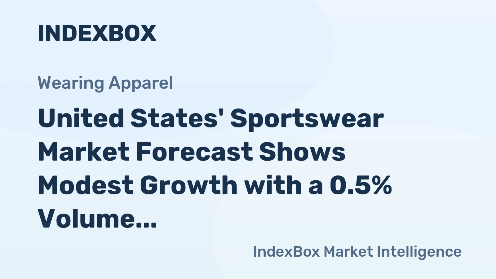 United States' Sportswear Market Forecast Shows Modest Growth with a 0.5% Volume CAGR