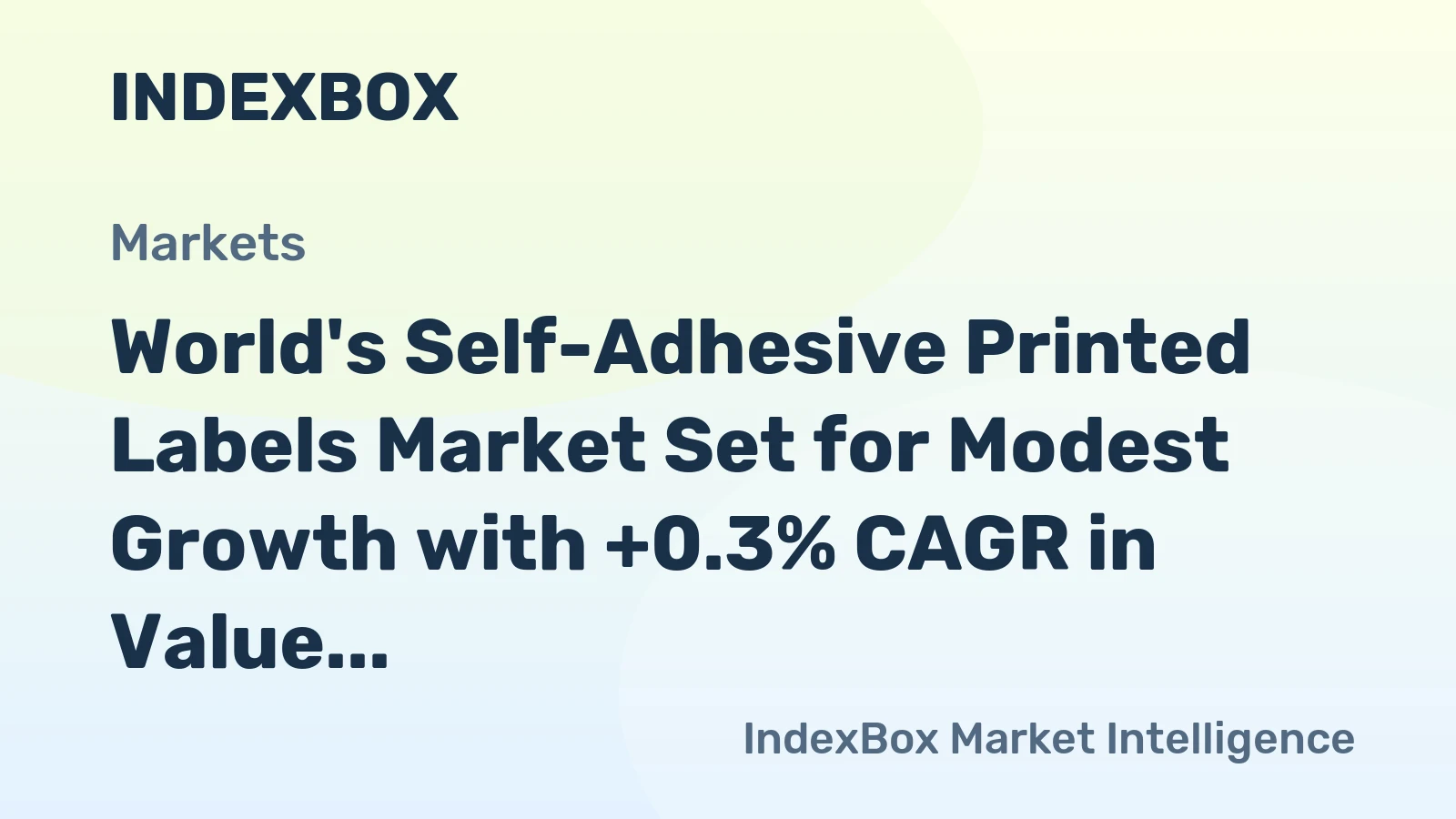 World's Self-Adhesive Printed Labels Market Set for Modest Growth with +0.3% CAGR in Value Through 2035