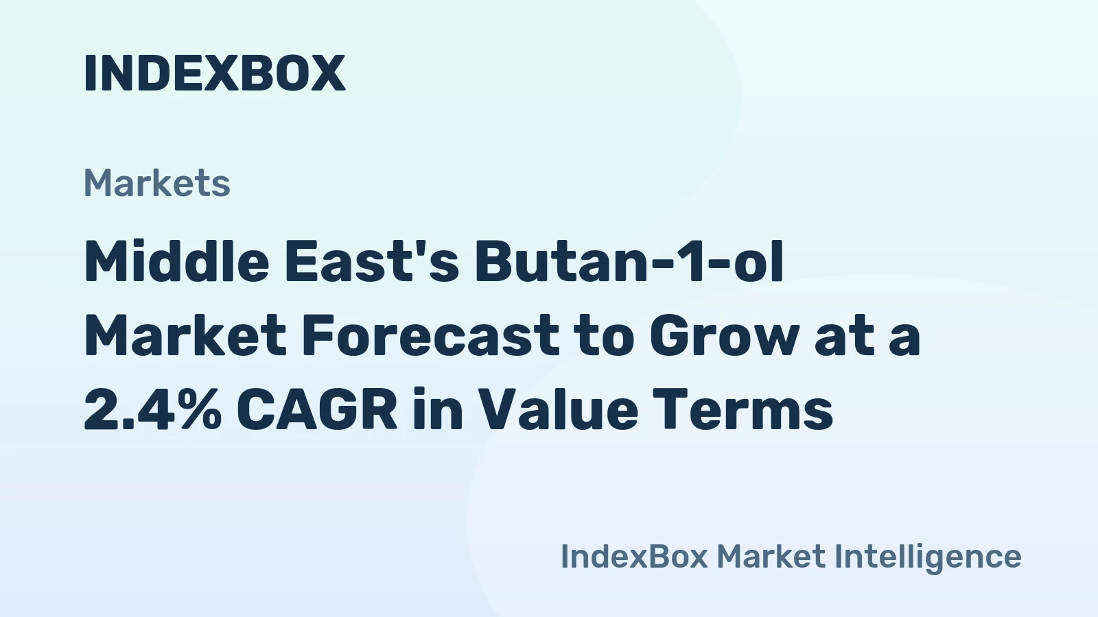 Middle East's Butan-1-ol Market Forecast to Grow at a 2.4% CAGR in Value Terms