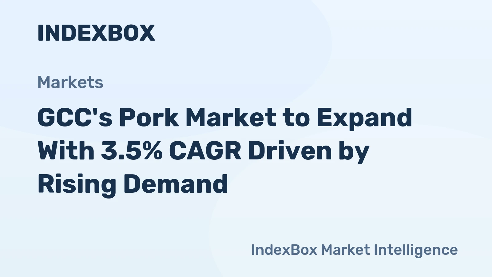 GCC's Pork Market to Expand With 3.5% CAGR Driven by Rising Demand