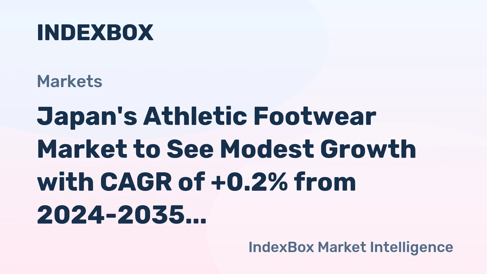Japan's Athletic Footwear Market to See Modest Growth with CAGR of +0.2% from 2024-2035