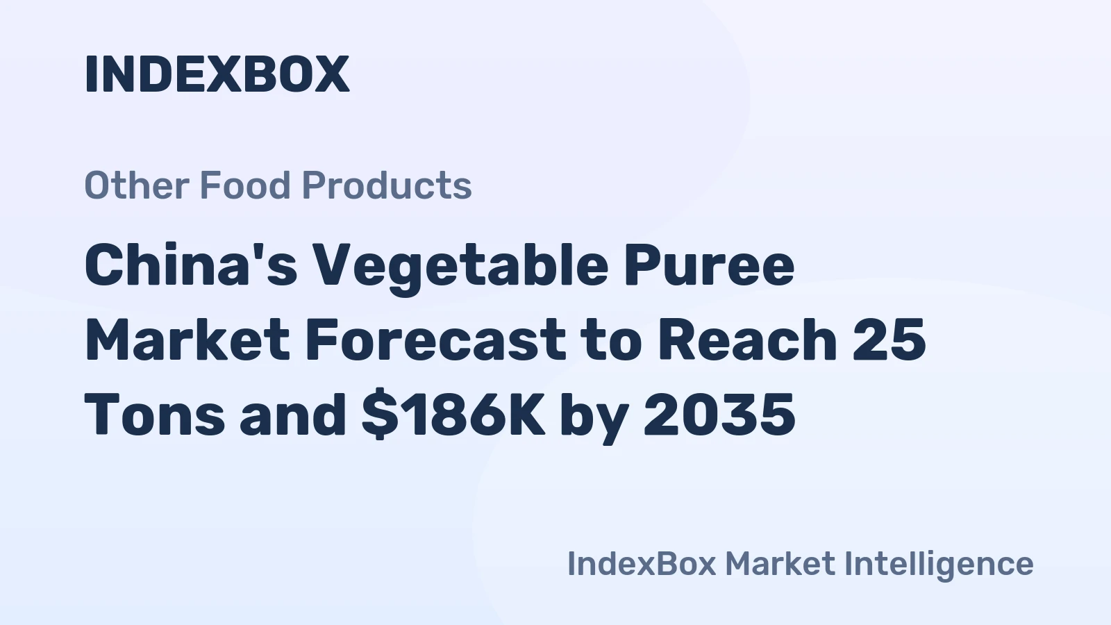 China's Vegetable Puree Market Forecast to Reach 25 Tons and $186K by 2035