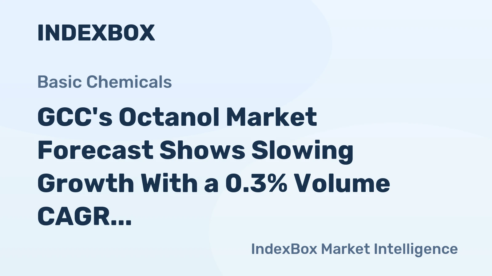 GCC's Octanol Market Forecast Shows Slowing Growth With a 0.3% Volume CAGR Through 2035