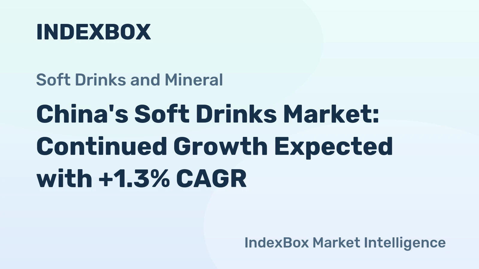 China's Soft Drinks Market: Continued Growth Expected with +1.3% CAGR