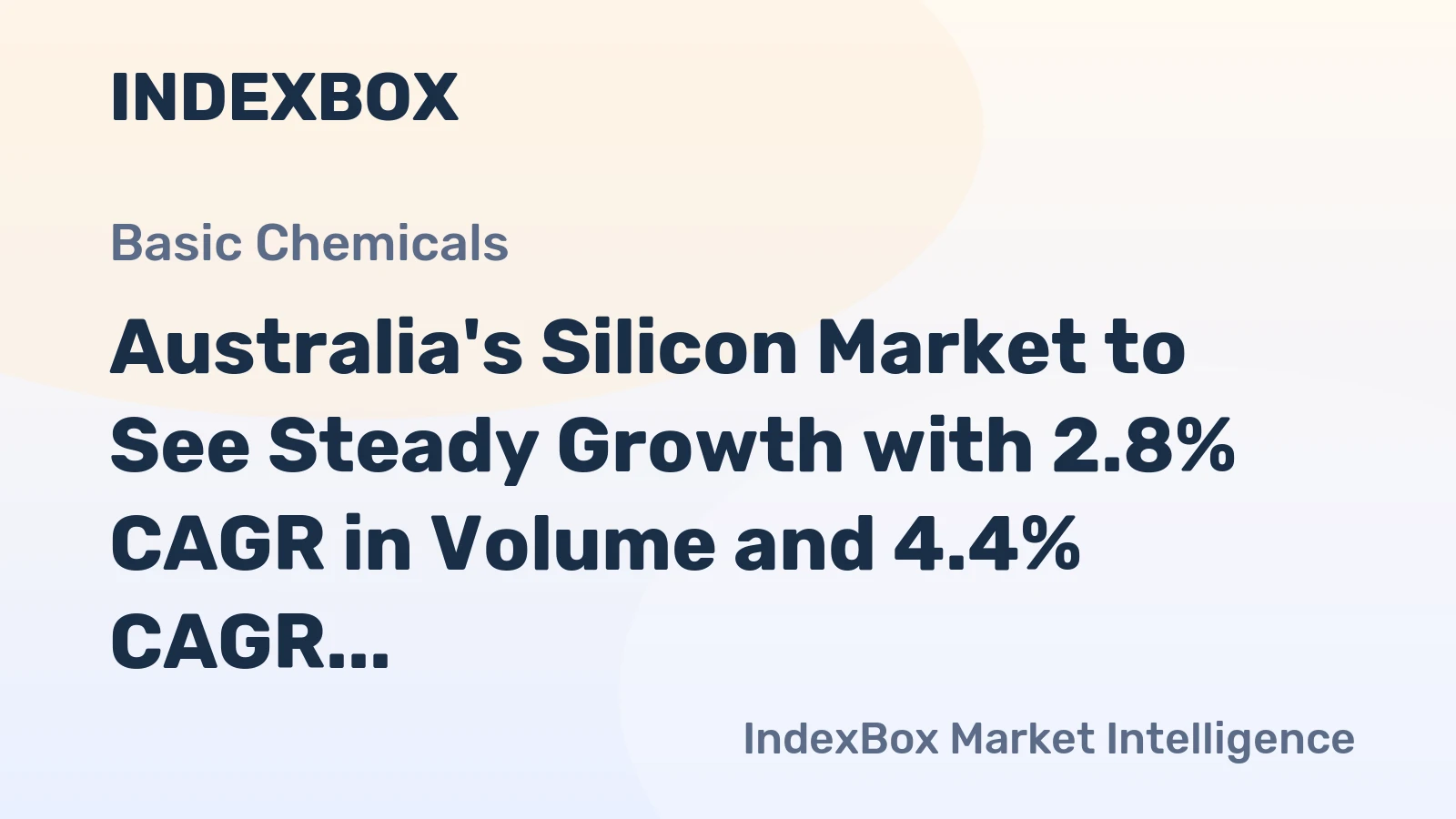 Australia's Silicon Market to See Steady Growth with 2.8% CAGR in Volume and 4.4% CAGR in Value from 2024 to 2035