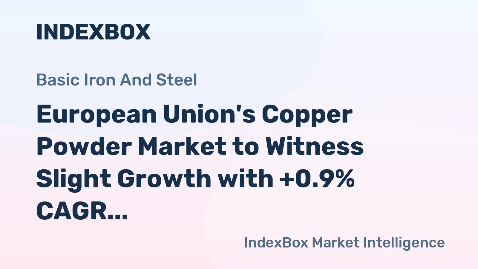 European Union's Copper Powder Market to Witness Slight Growth with +0.9% CAGR