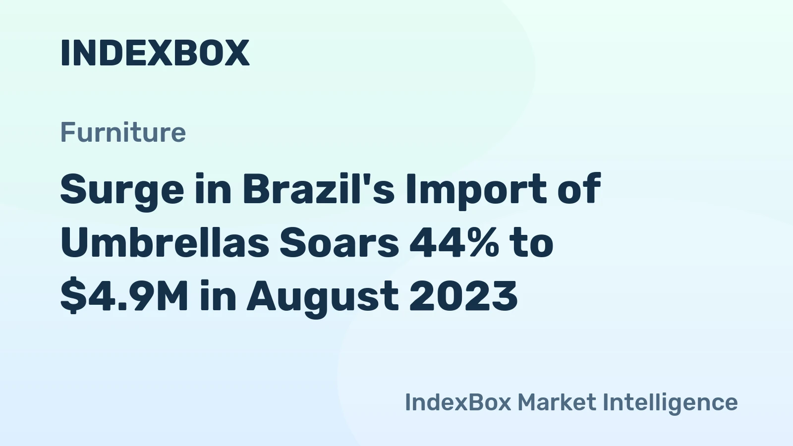 Surge in Brazil's Import of Umbrellas Soars 44% to $4.9M in August 2023
