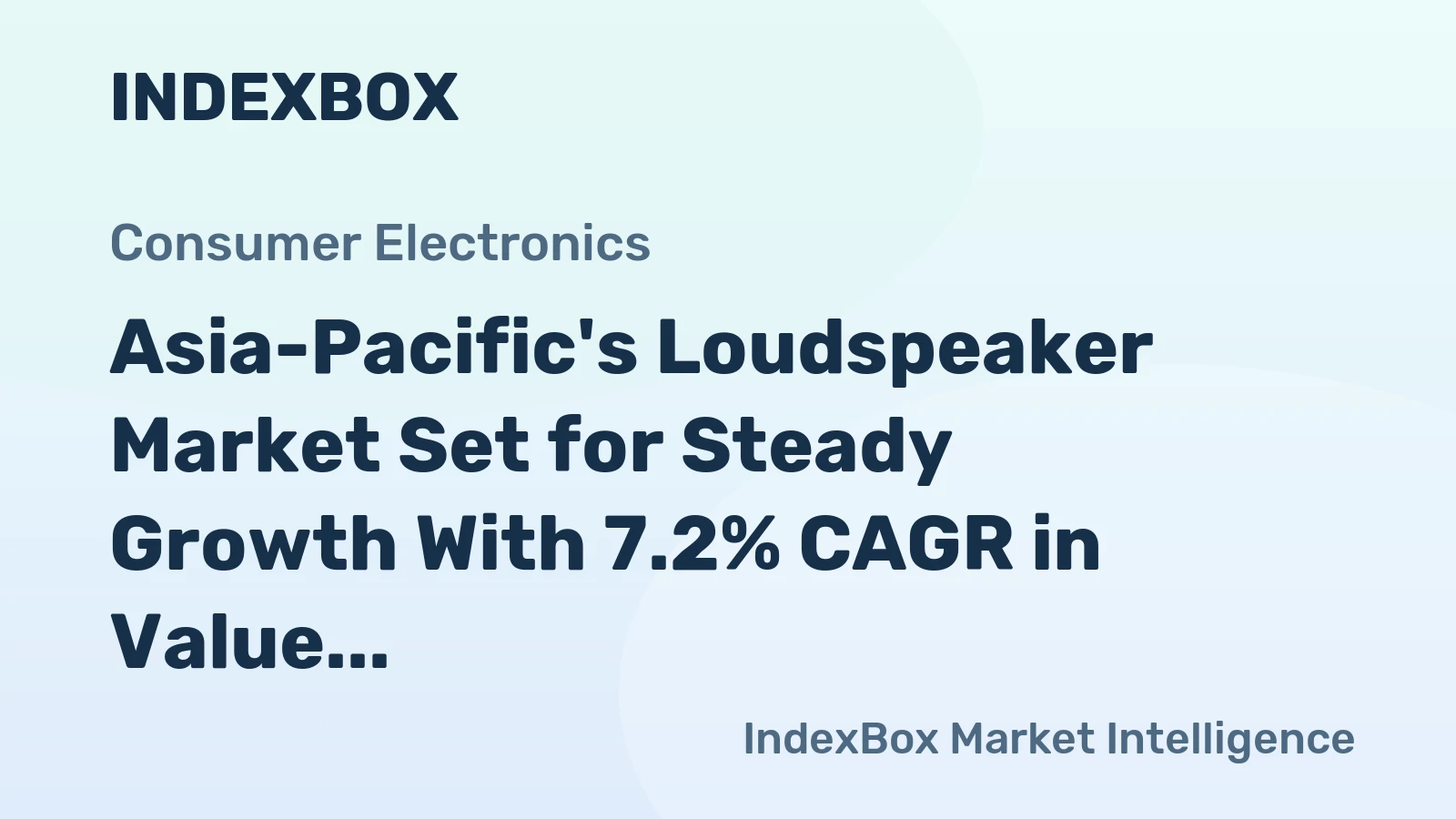 Asia-Pacific's Loudspeaker Market Set for Steady Growth With 7.2% CAGR in Value Through 2035