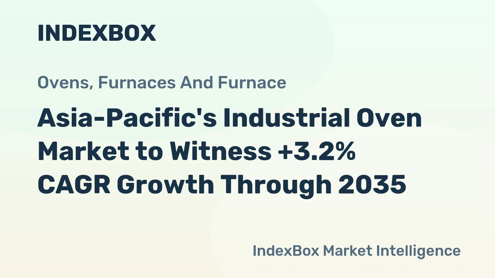 Asia-Pacific's Industrial Oven Market to Witness +3.2% CAGR Growth Through 2035
