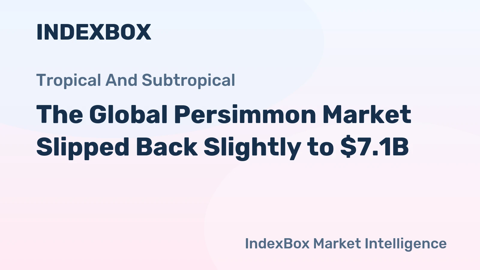 The Global Persimmon Market Slipped Back Slightly to $7.1B