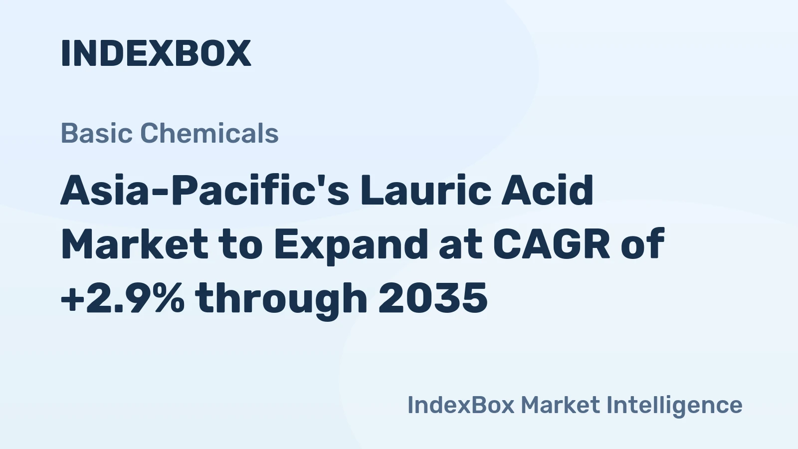 Asia-Pacific's Lauric Acid Market to Expand at CAGR of +2.9% through 2035