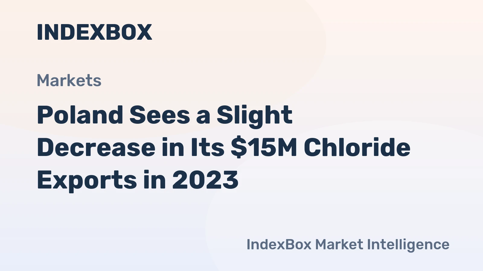 Poland Sees a Slight Decrease in Its $15M Chloride Exports in 2023