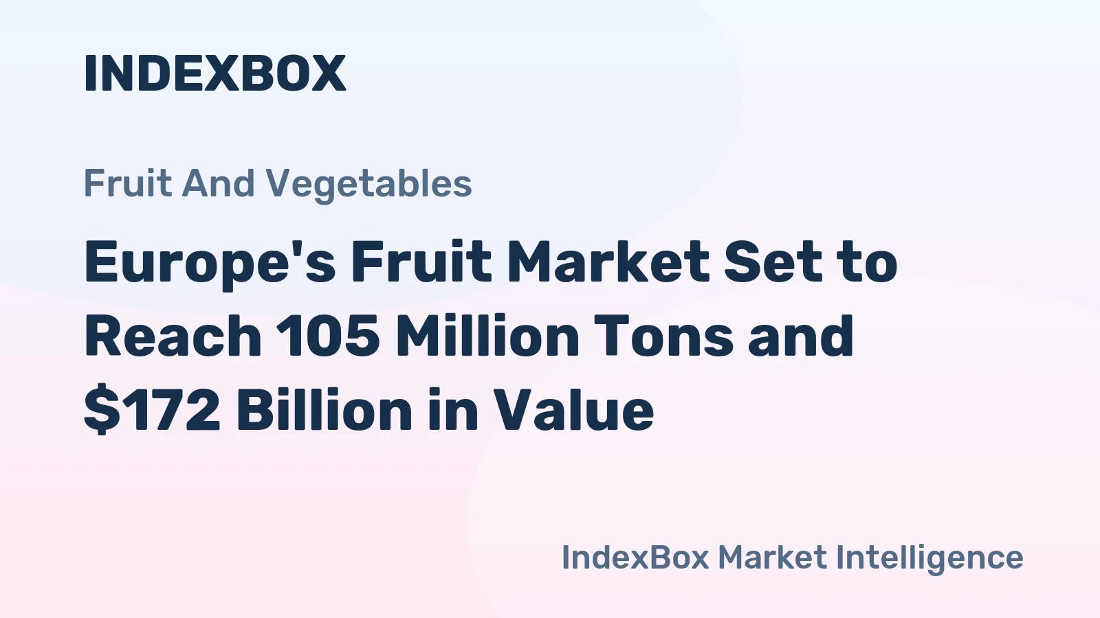 Europe's Fruit Market Set to Reach 105 Million Tons and $172 Billion in Value