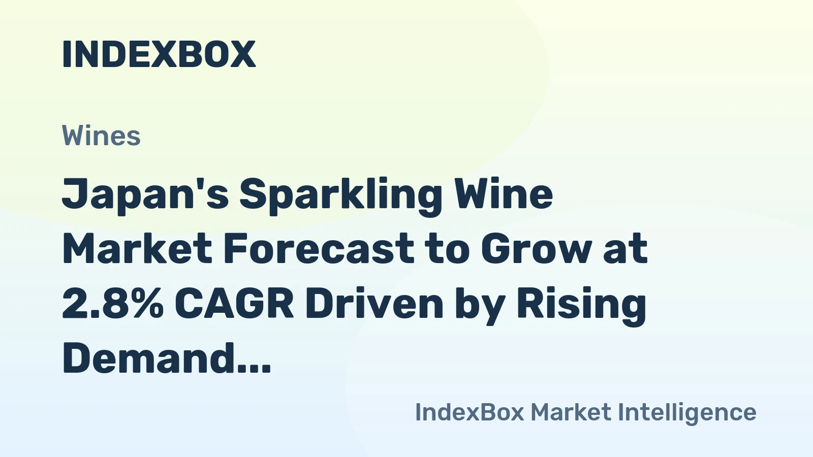Japan's Sparkling Wine Market Forecast to Grow at 2.8% CAGR Driven by Rising Demand