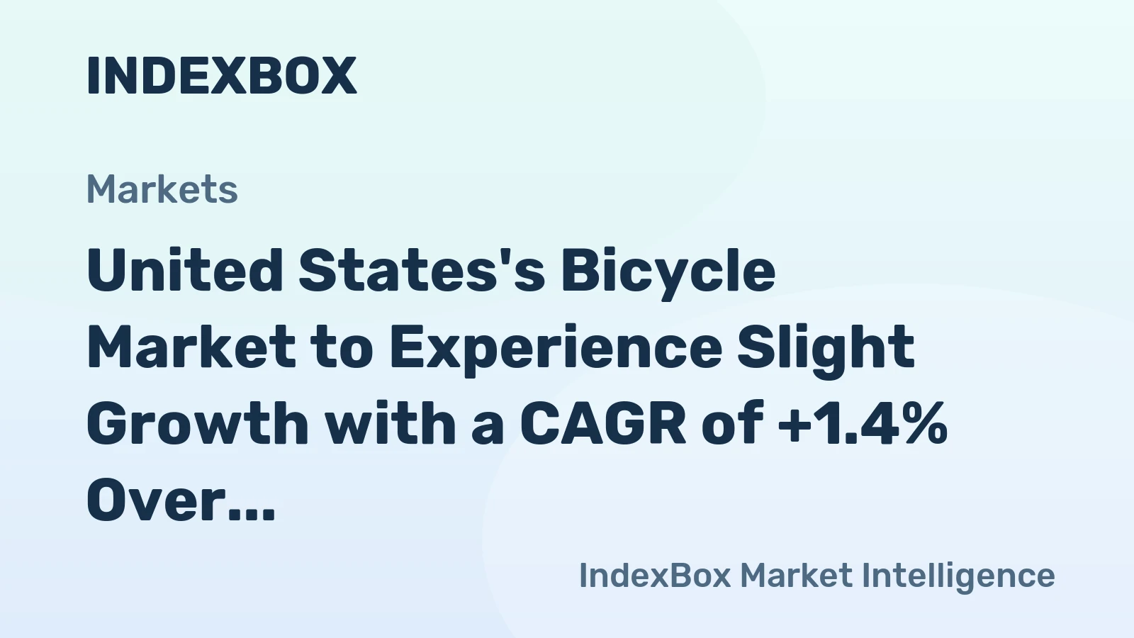 United States's Bicycle Market to Experience Slight Growth with a CAGR of +1.4% Over Next Decade