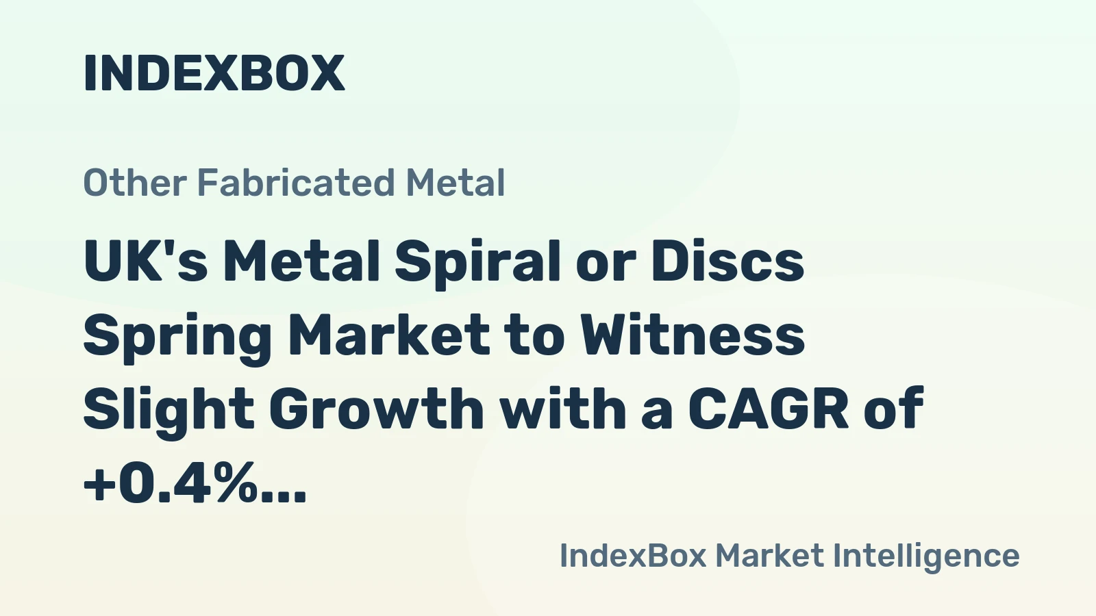 UK's Metal Spiral or Discs Spring Market to Witness Slight Growth with a CAGR of +0.4% over the Next Decade