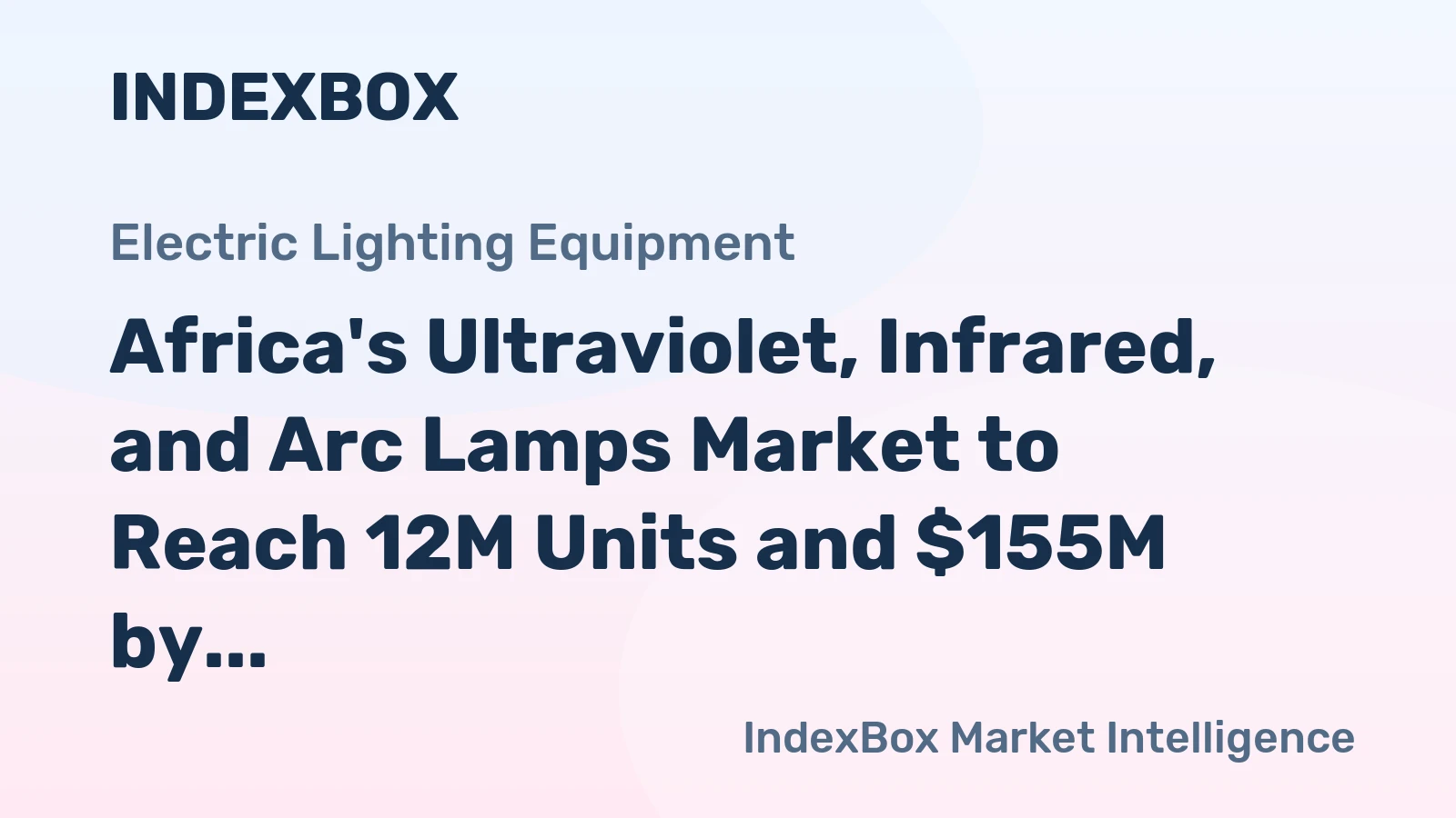 Africa's Ultraviolet, Infrared, and Arc Lamps Market to Reach 12M Units and $155M by 2035