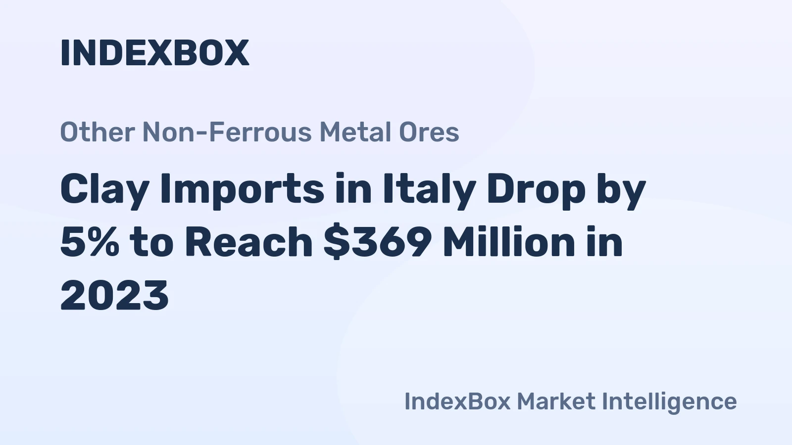 Clay Imports in Italy Drop by 5% to Reach $369 Million in 2023