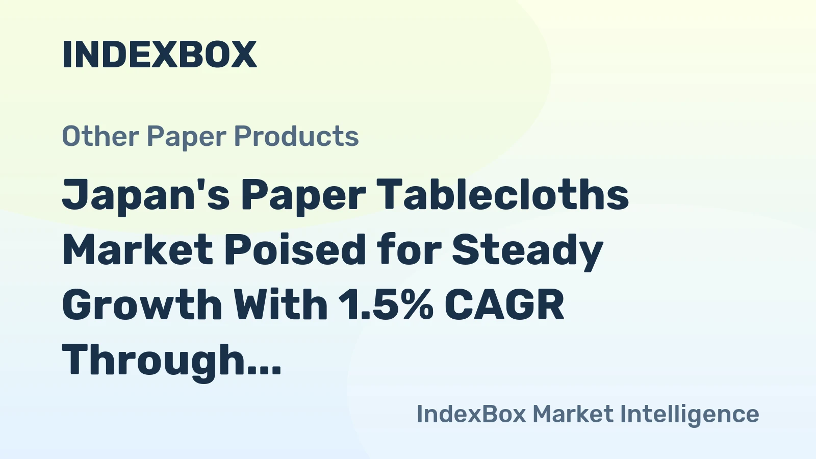 Japan's Paper Tablecloths Market Poised for Steady Growth With 1.5% CAGR Through 2035