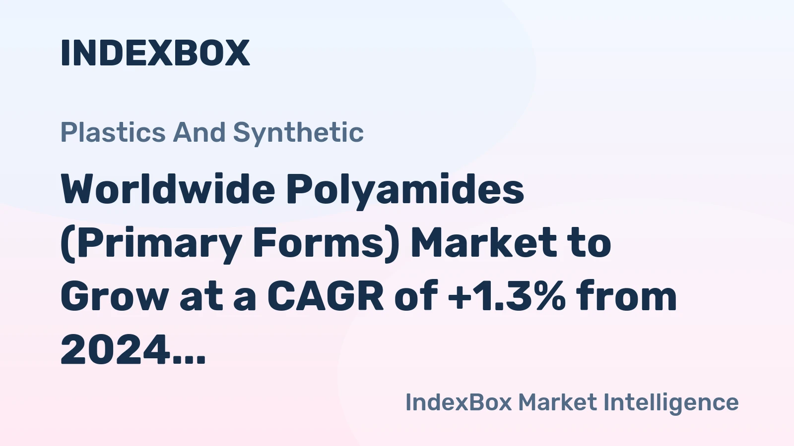 Worldwide Polyamides (Primary Forms) Market to Grow at a CAGR of +1.3% from 2024 to 2035, Reaching $53.3B in Value by 2035