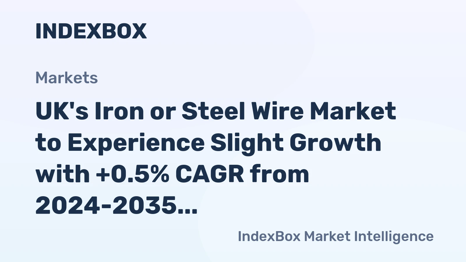 UK's Iron or Steel Wire Market to Experience Slight Growth with +0.5% CAGR from 2024-2035