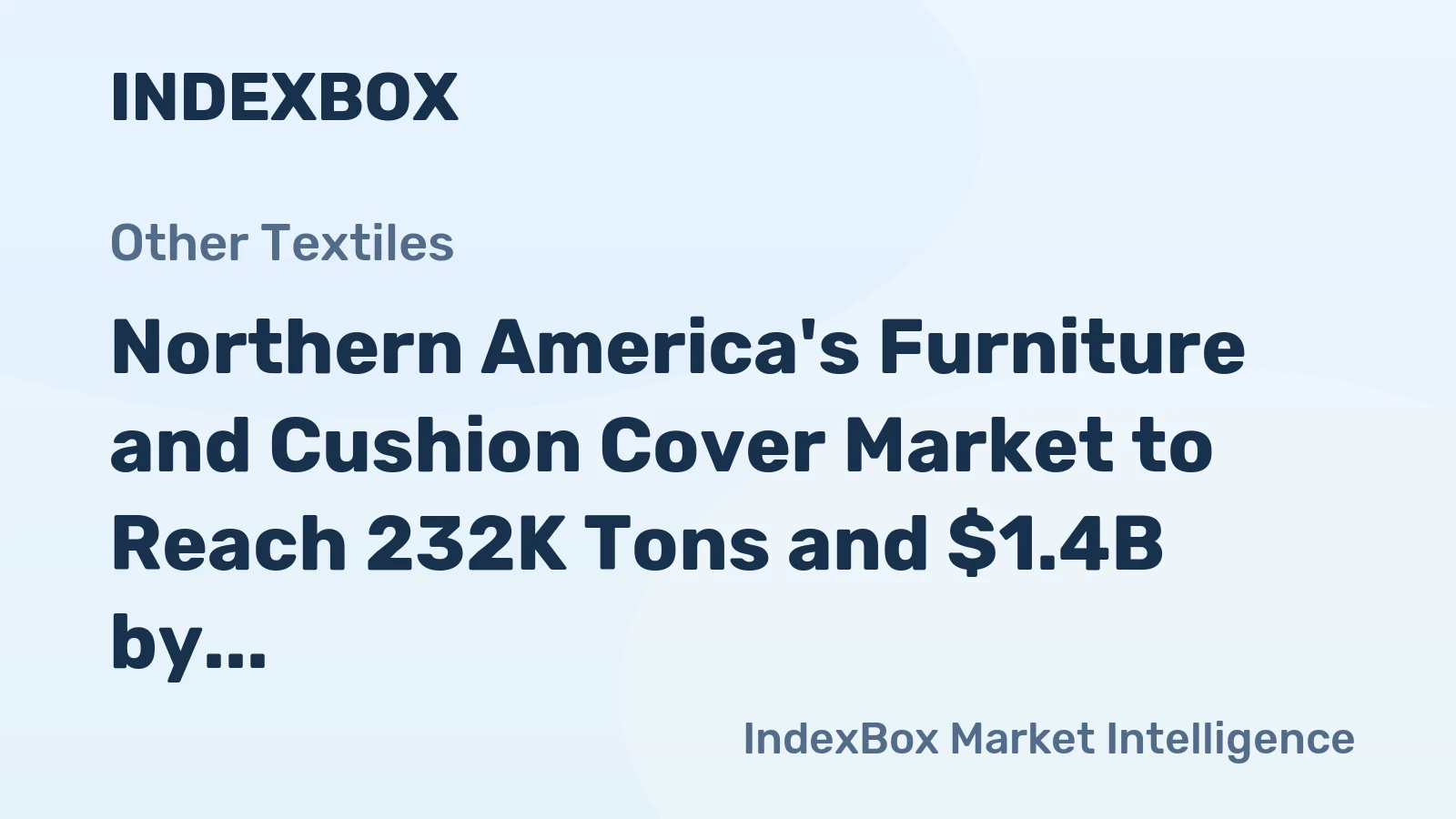 Northern America's Furniture and Cushion Cover Market to Reach 232K Tons and $1.4B by 2035