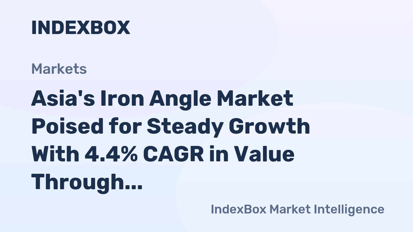 Asia's Iron Angle Market Poised for Steady Growth With 4.4% CAGR in Value Through 2035