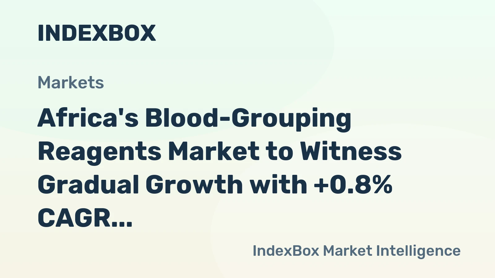 Africa's Blood-Grouping Reagents Market to Witness Gradual Growth with +0.8% CAGR, Reaching 6.7K Tons by 2035