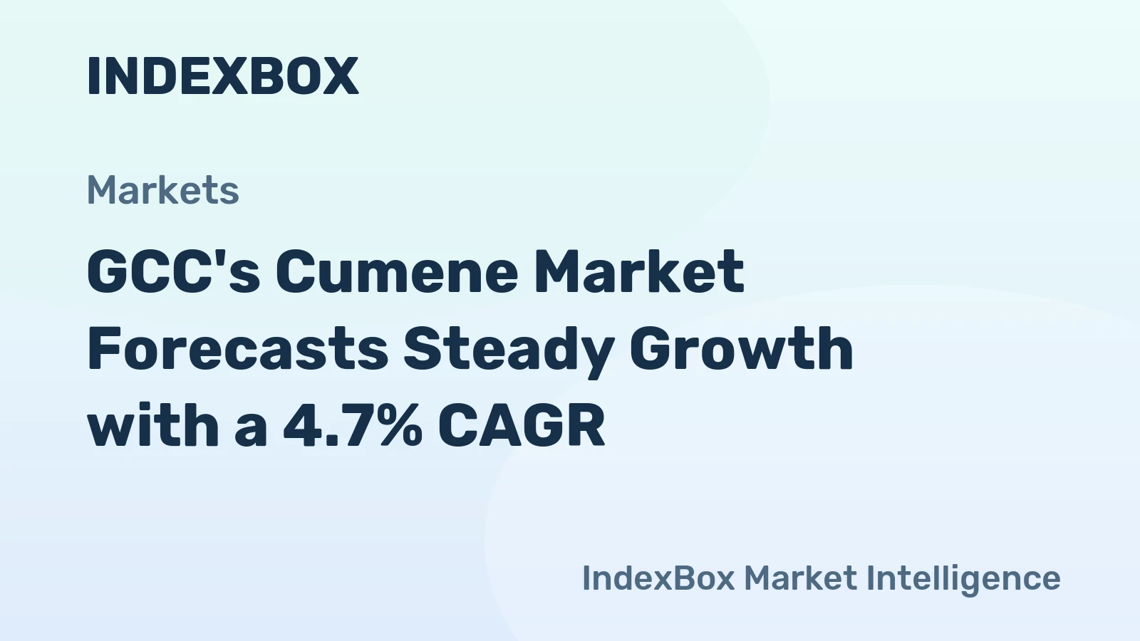 GCC's Cumene Market Forecasts Steady Growth with a 4.7% CAGR