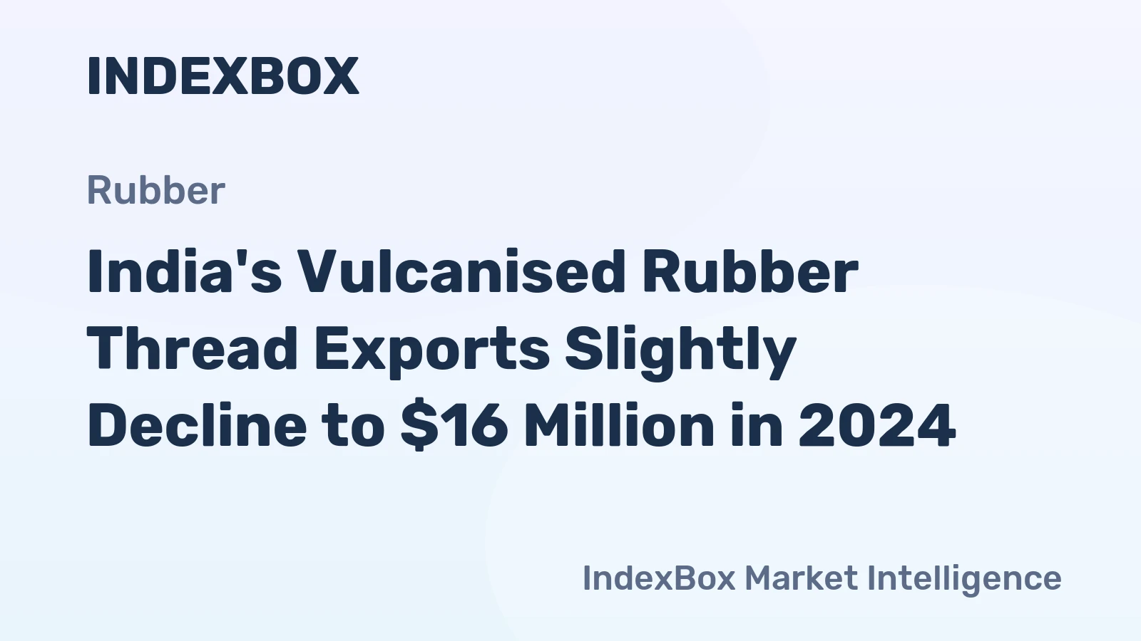 India's Vulcanised Rubber Thread Exports Slightly Decline to $16 Million in 2024