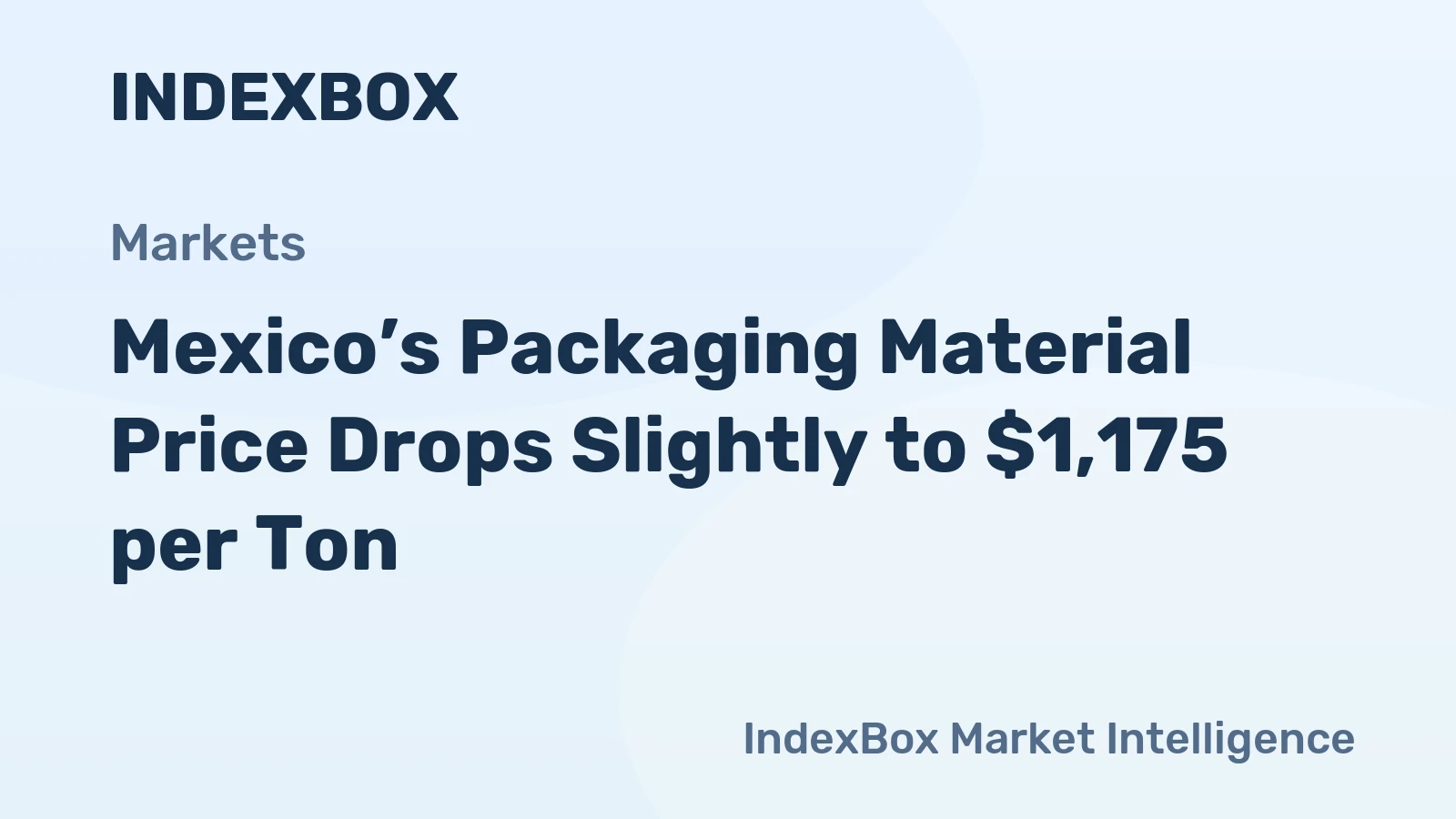 Mexico’s Packaging Material Price Drops Slightly to $1,175 per Ton