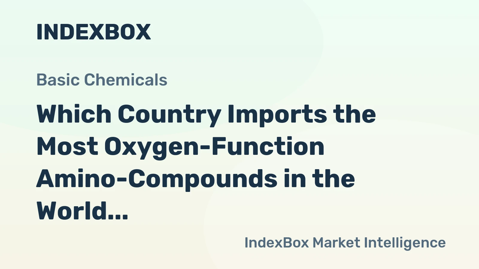 Which Country Imports the Most Oxygen-Function Amino-Compounds in the World?