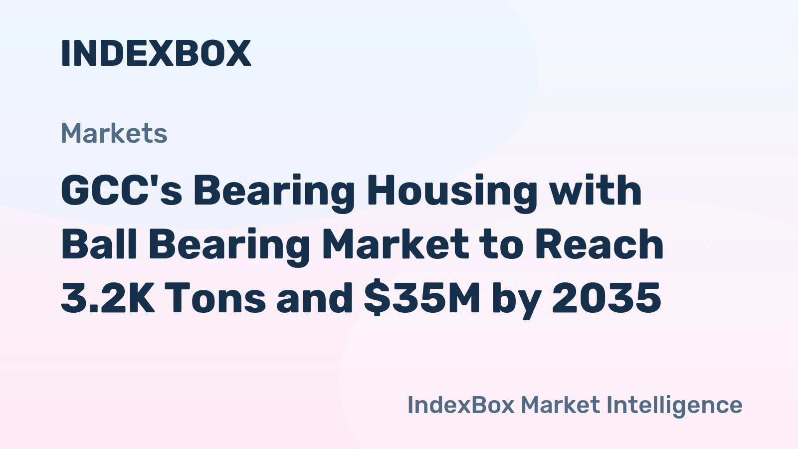 GCC's Bearing Housing with Ball Bearing Market to Reach 3.2K Tons and $35M by 2035