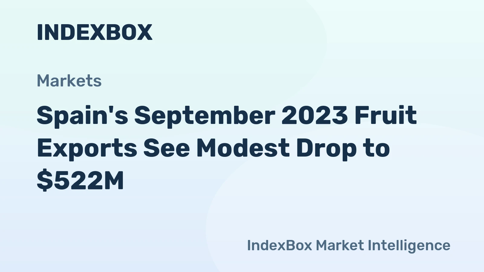 Spain's September 2023 Fruit Exports See Modest Drop to $522M