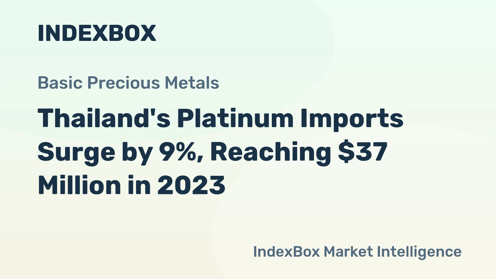 Thailand's Platinum Imports Surge by 9%, Reaching $37 Million in 2023