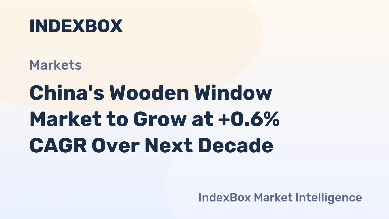 China's Wooden Window Market to Grow at +0.6% CAGR Over Next Decade