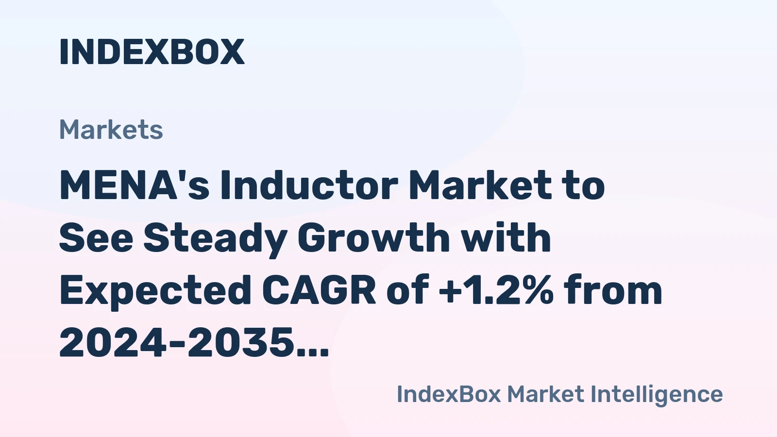 MENA's Inductor Market to See Steady Growth with Expected CAGR of +1.2% from 2024-2035, Reaching $45.7B by 2035