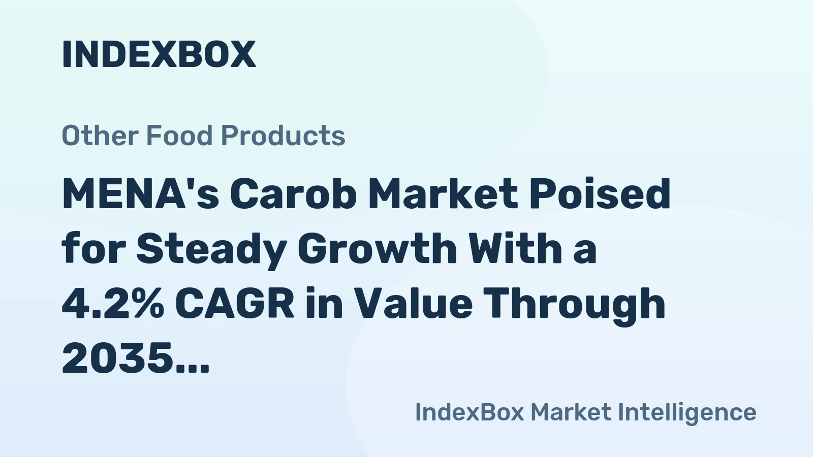 MENA's Carob Market Poised for Steady Growth With a 4.2% CAGR in Value Through 2035