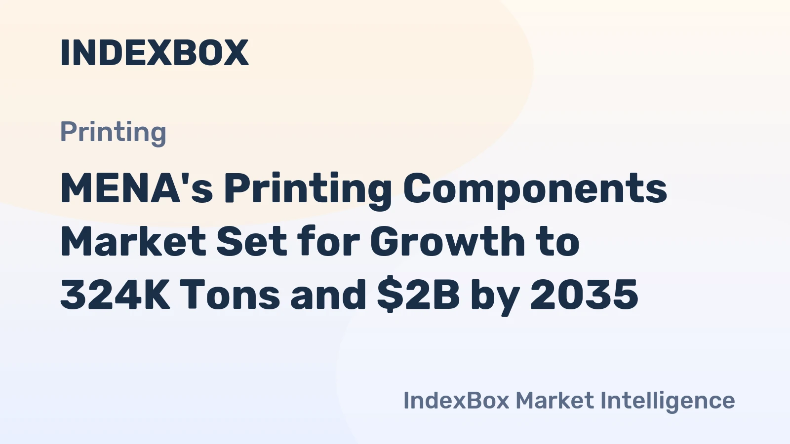 MENA's Printing Components Market Set for Growth to 324K Tons and $2B by 2035