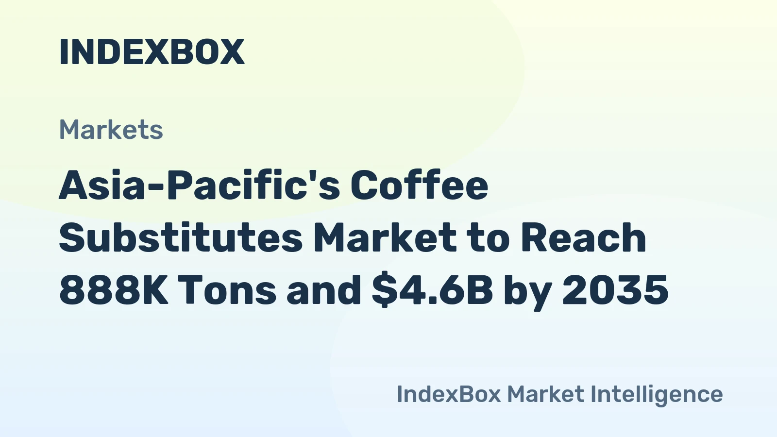 Asia-Pacific's Coffee Substitutes Market to Reach 888K Tons and $4.6B by 2035