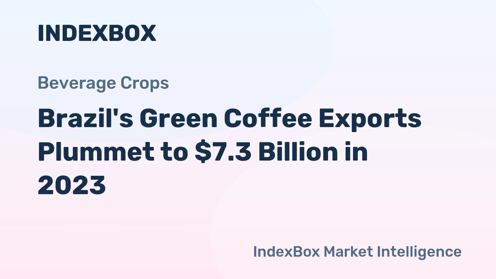 Brazil's Green Coffee Exports Plummet to $7.3 Billion in 2023