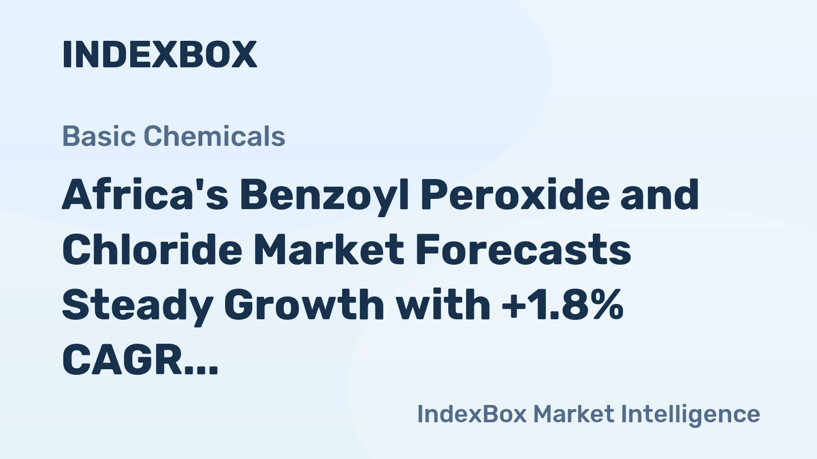 Africa's Benzoyl Peroxide and Chloride Market Forecasts Steady Growth with +1.8% CAGR in Market Value