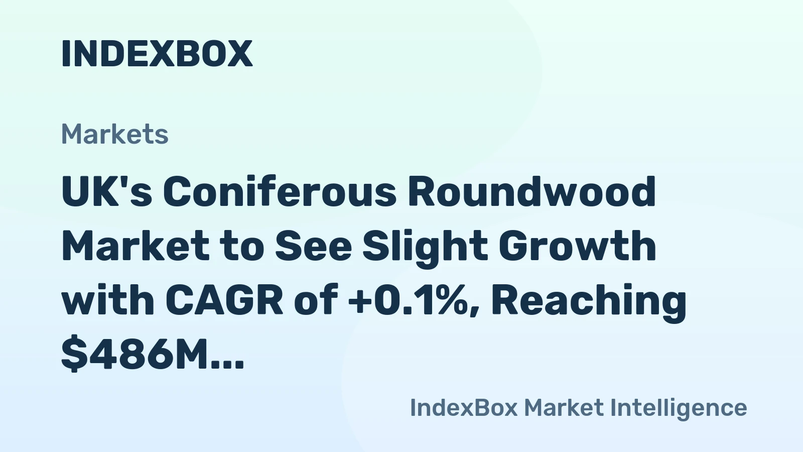 UK's Coniferous Roundwood Market to See Slight Growth with CAGR of +0.1%, Reaching $486M by 2035