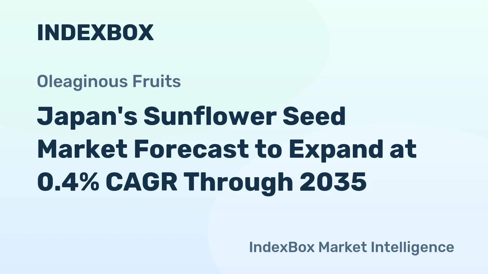 Japan's Sunflower Seed Market Forecast to Expand at 0.4% CAGR Through 2035